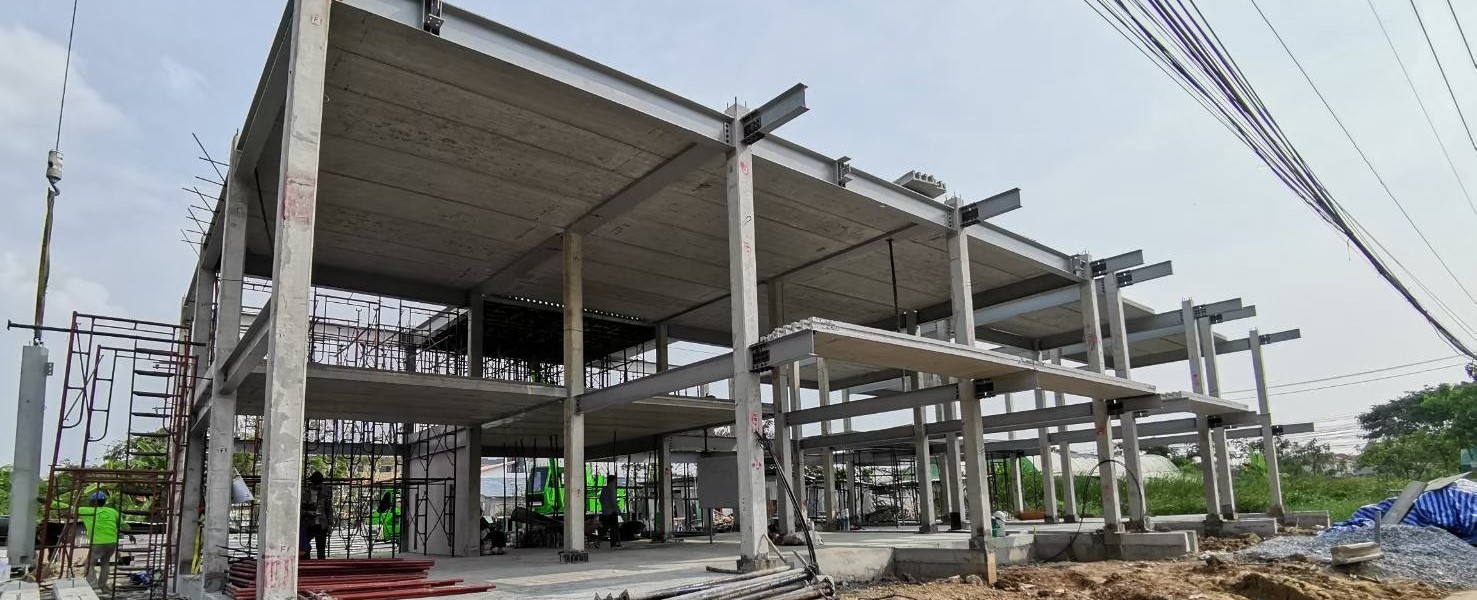 Hybrid Frame and Slim Floor System2 รับออกแบบและก่อสร้างอาคาร | Hybrid ...